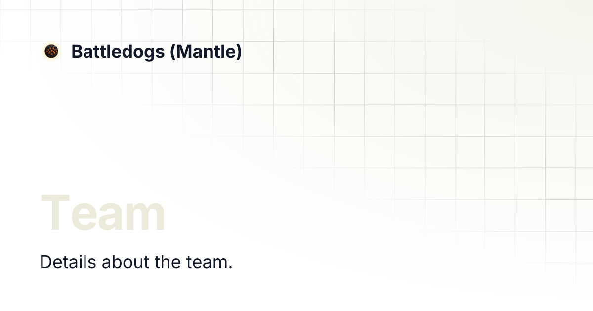 Team | Battledogs (Mantle)